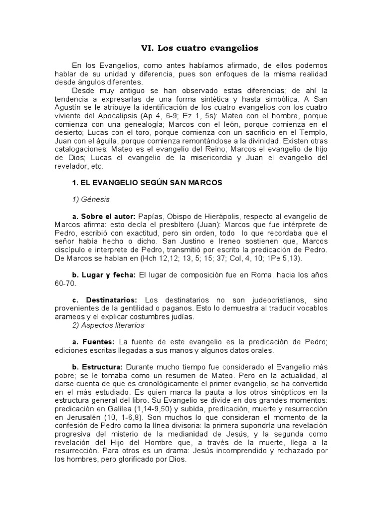 Dastos Más Importantes Sobre Los Cuatro Evangelios | PDF | Jesús ...