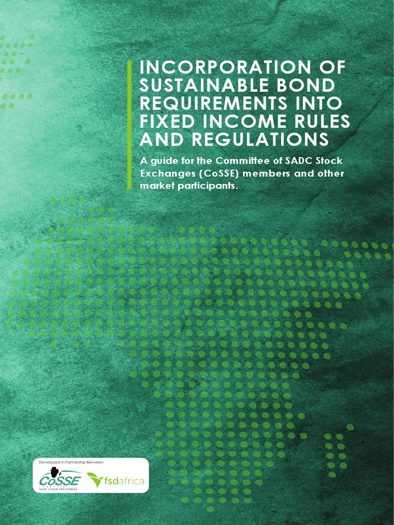 Sadc Guidelines For Sustainability Bonds | PDF