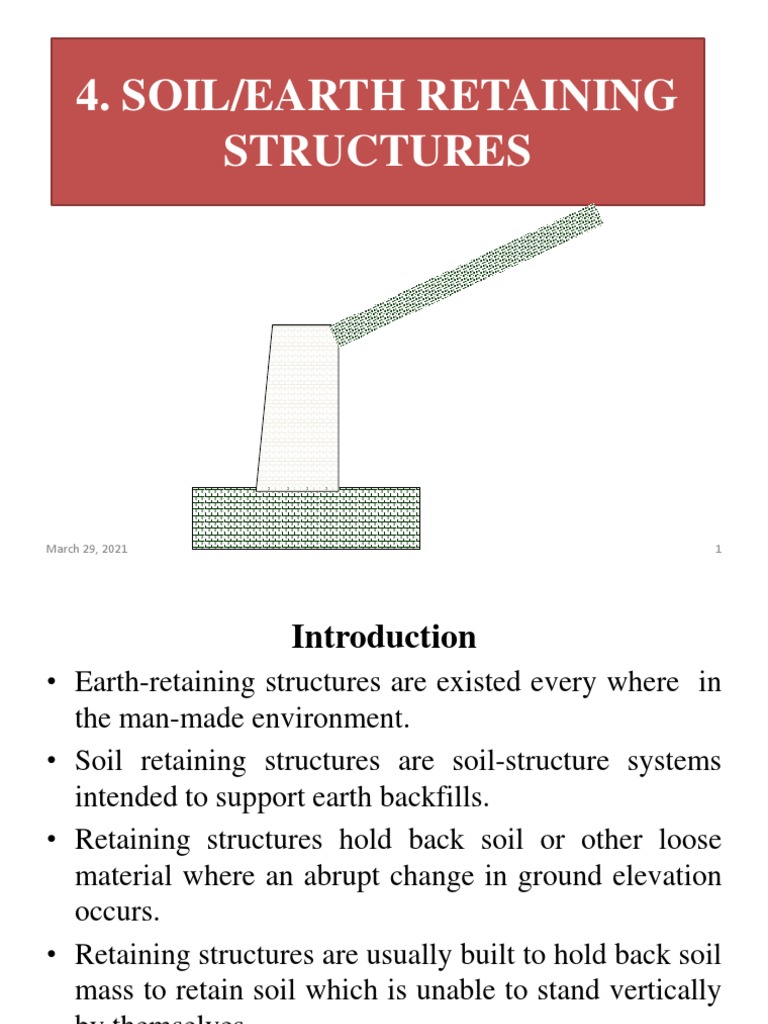 Chapter 4 Soil Retaining Structures | PDF | Building Technology | Solid ...