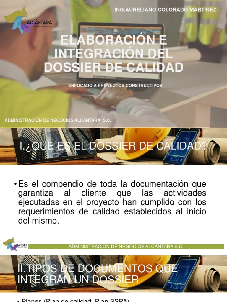 Anexo 01.elaboración de Integración Del Dossier de Calidad | PDF ...