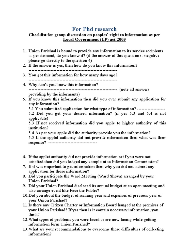 FGD On RTi On UP Act Final Eng | PDF | Psychological Concepts | Cognition