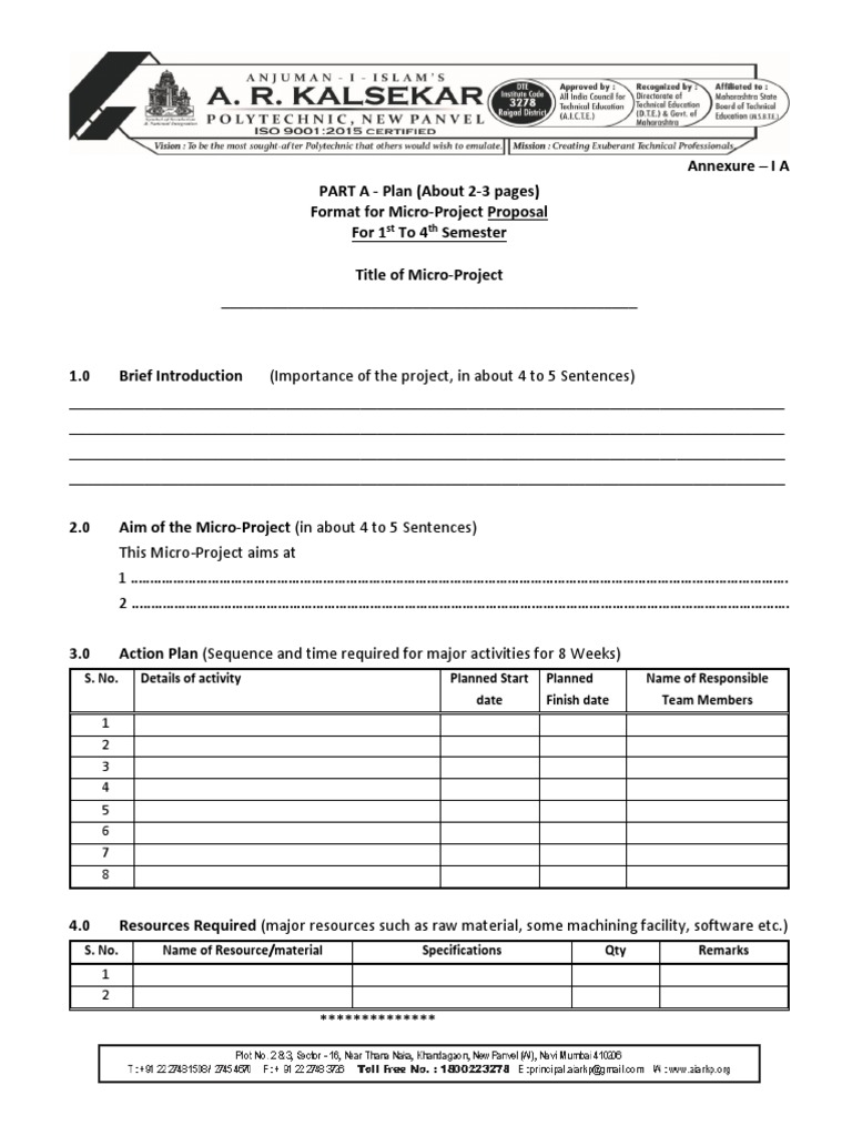 Micro Project Format MSBTE | PDF | Computing | Learning