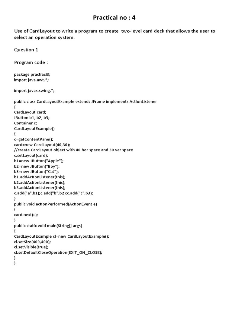 Ajp 4 Pratical | PDF