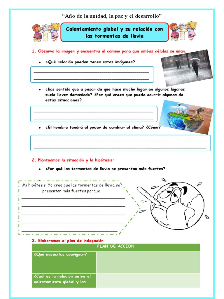 Ficha Cyt Martes Calentamiento Global 965727764 Prof Yessenia Carrasco ...