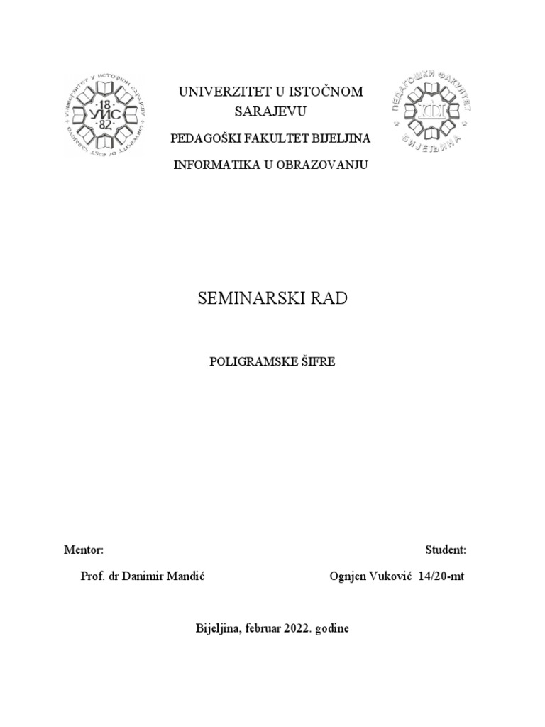 Poligramske Sifre | PDF