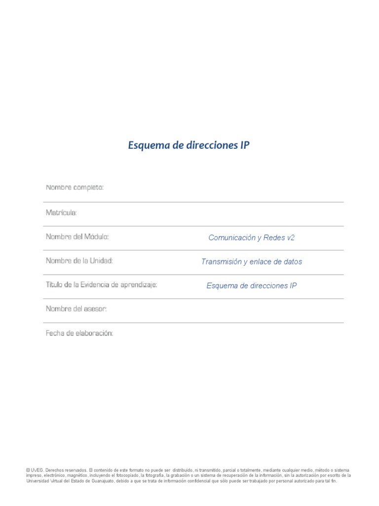 Esquema de Direcciones IP | PDF | Dirección IP | Red de computadoras