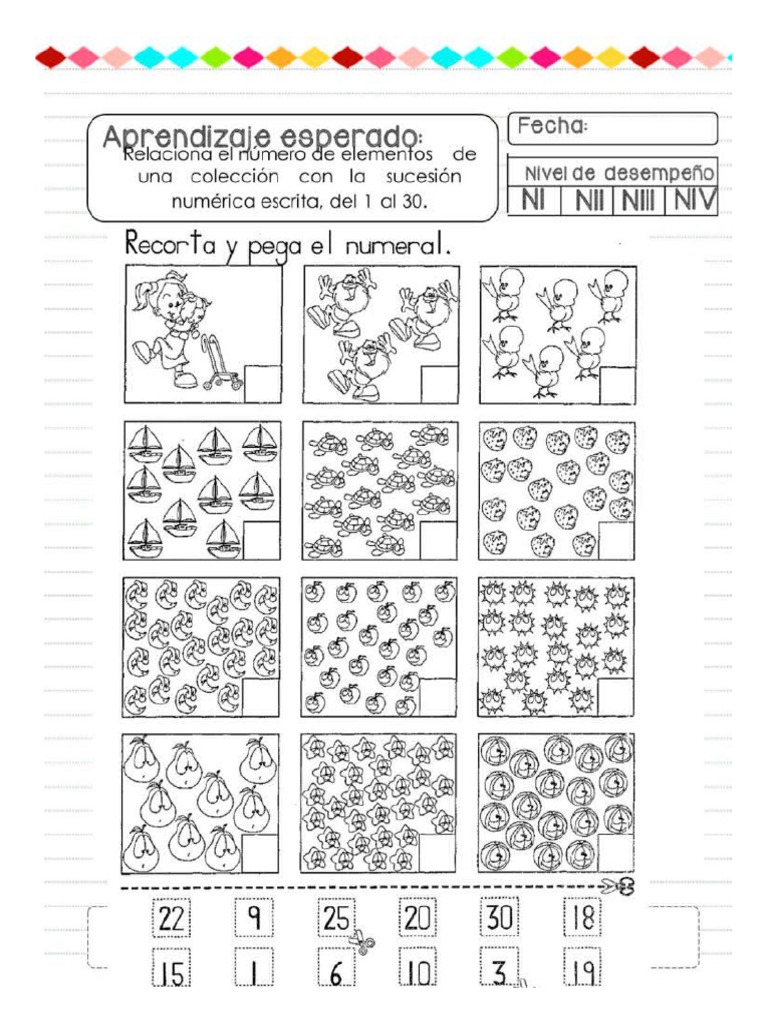 números hasta el 30 | PDF