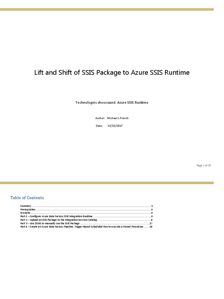 LAB02 - Lift and Shift of SSIS To Azure | PDF | Microsoft Sql Server ...