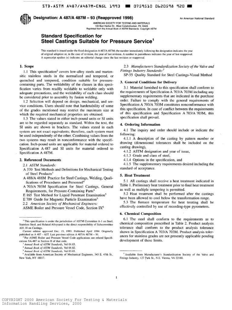 Astm A487 | PDF