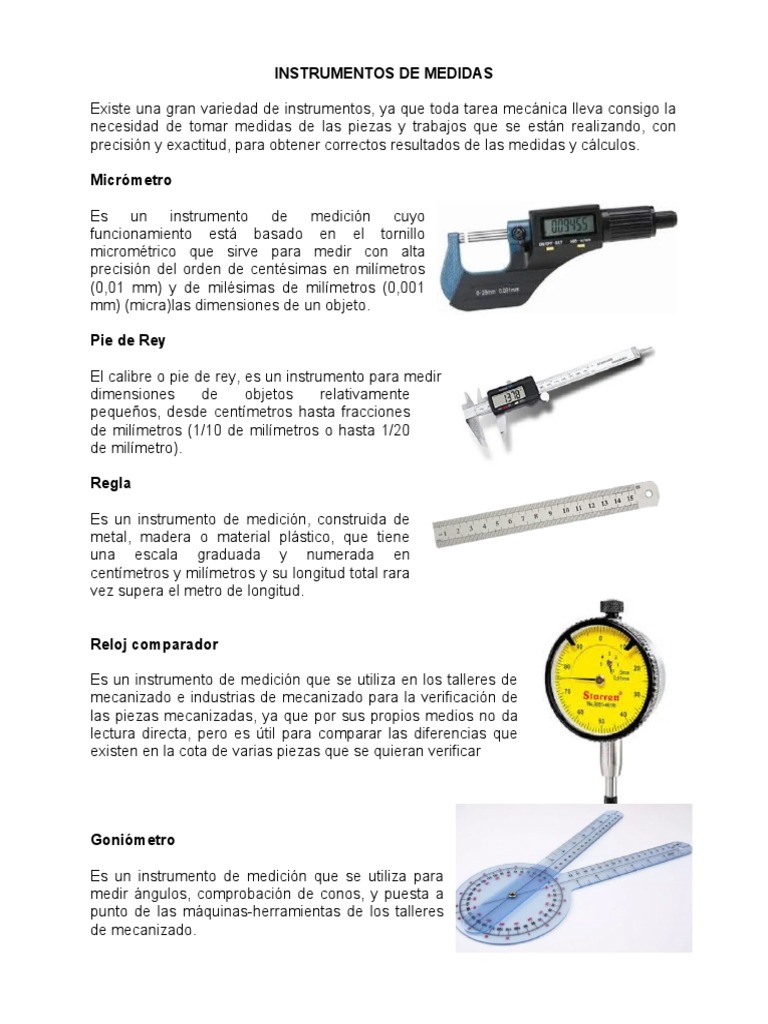 Instrumentos de Medidas | PDF | Presión | Medición