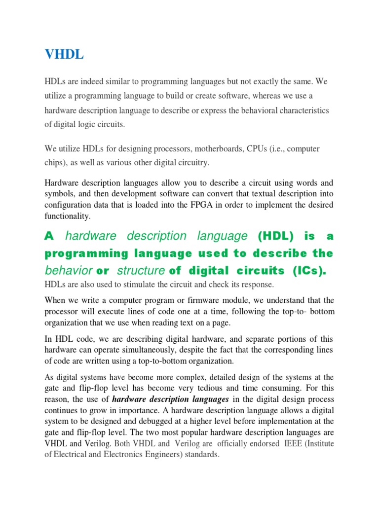 VHDL Unit 2 Part 4 | PDF | Hardware Description Language | Vhdl