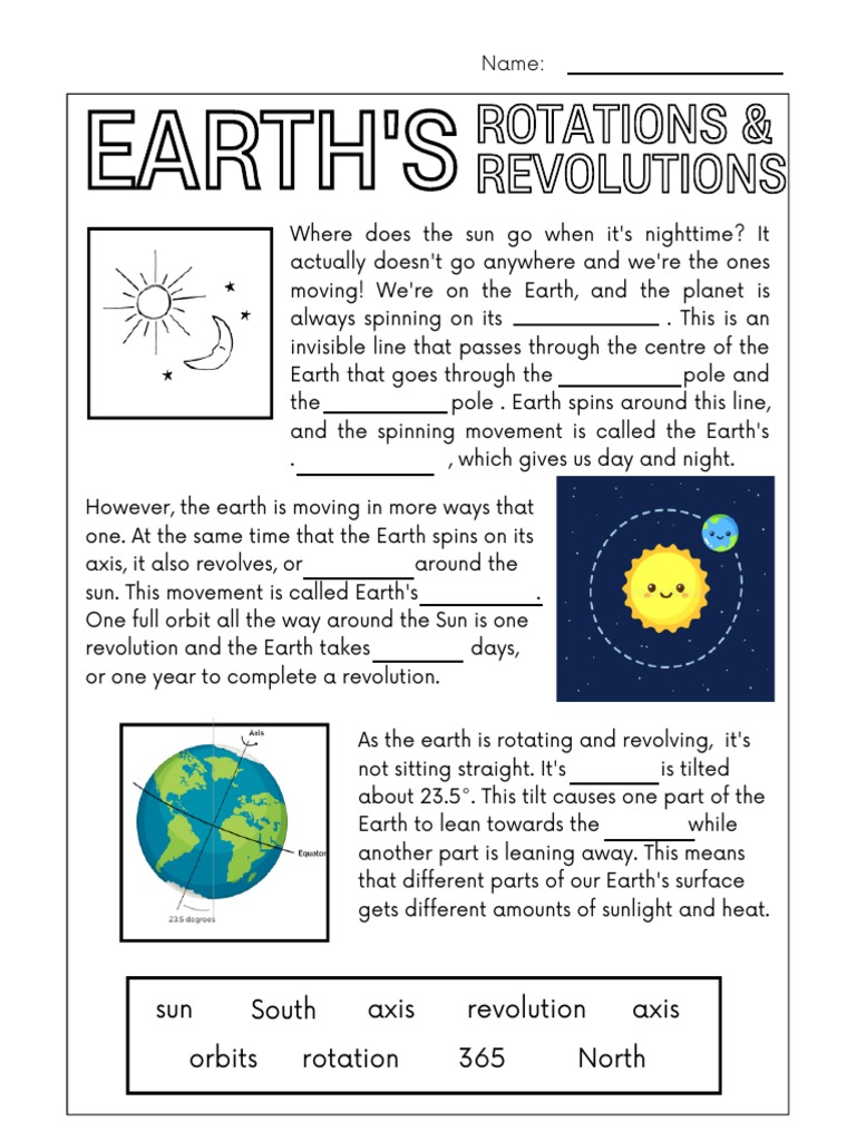 Earths Rotation Revolution | PDF | Earth | Rotation