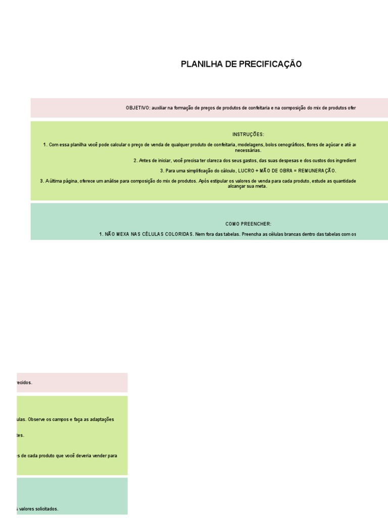 Planilha de Precificacao Sulene CAN-2-3 | PDF | Chocolate | Preços