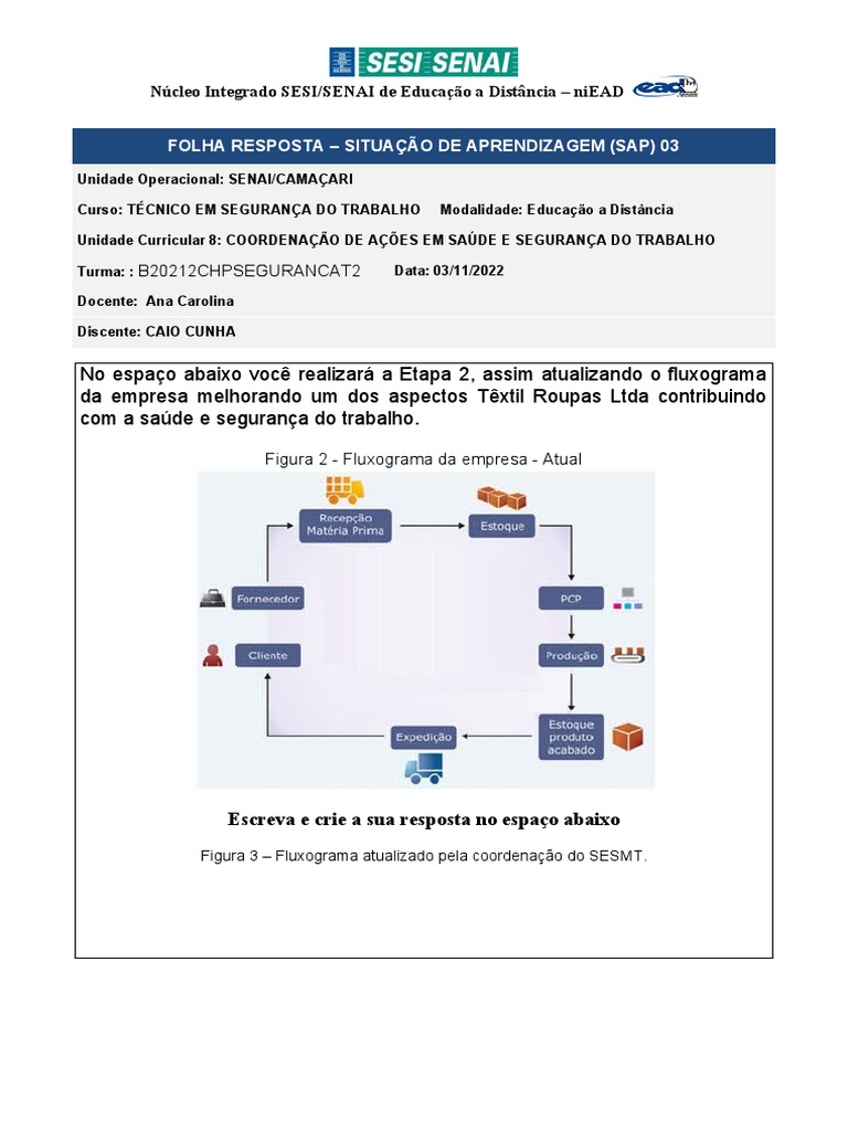 SAP - 03 - Folha Resposta - AVA | PDF