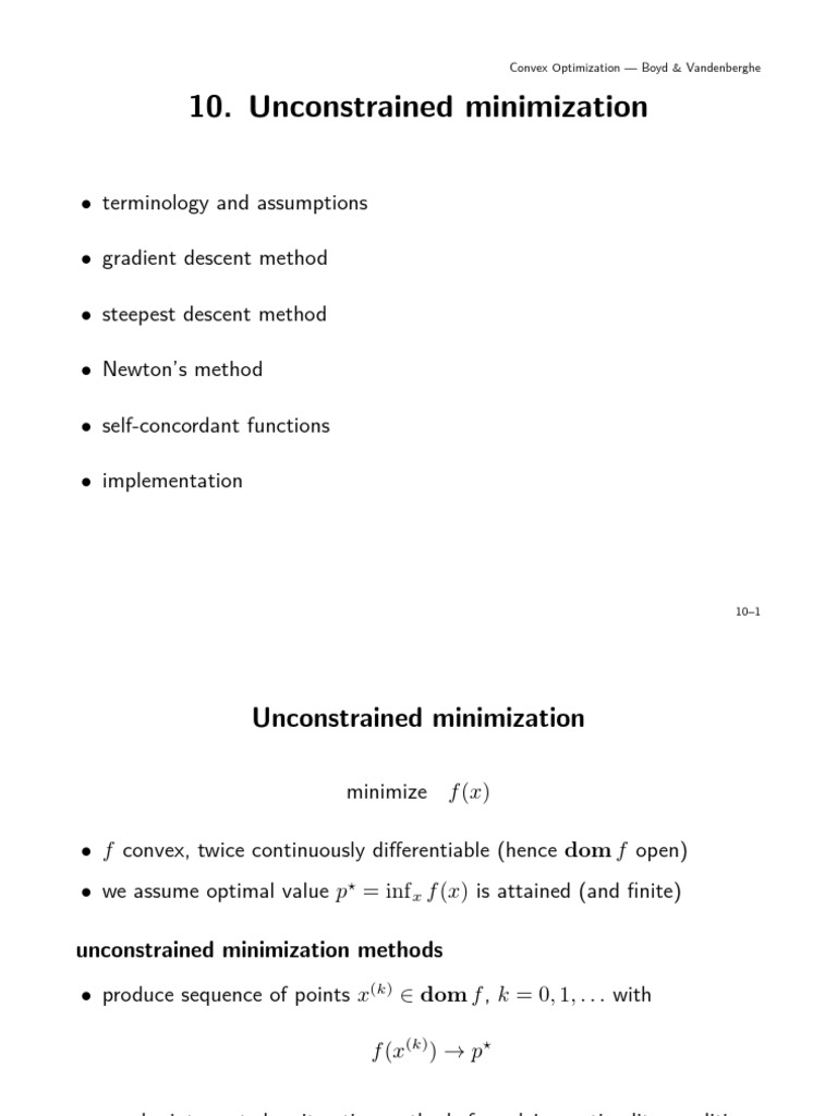 Lecture 05 - Unconstrained | PDF | Mathematical Optimization | Algorithms