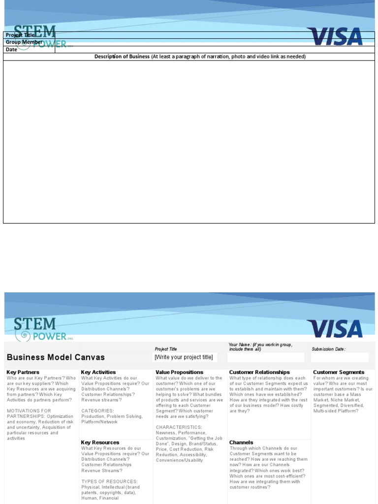 Business Model Canvas (BMC) Template | PDF | Business Model | Market ...