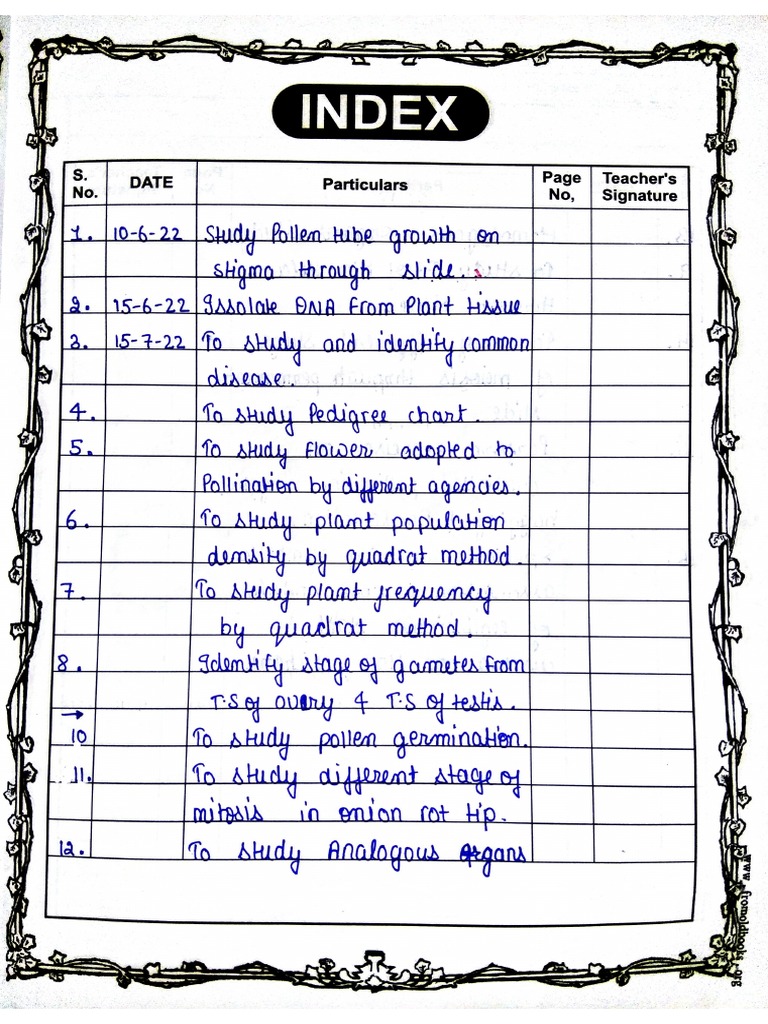 bio practical 12TH CBSE 2022 2023 | PDF