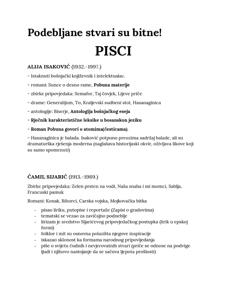 Bosanski PISCI | PDF