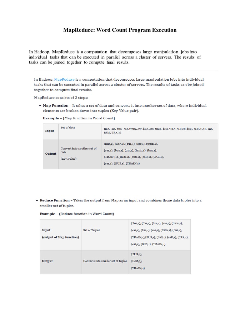 MapReduce Word Count Program | PDF | Map Reduce | Computer Architecture