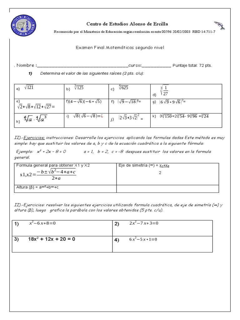 EXAMEN 2°N MATEMATICAS 2022 | PDF | Funciones trigonométricas | Geometría