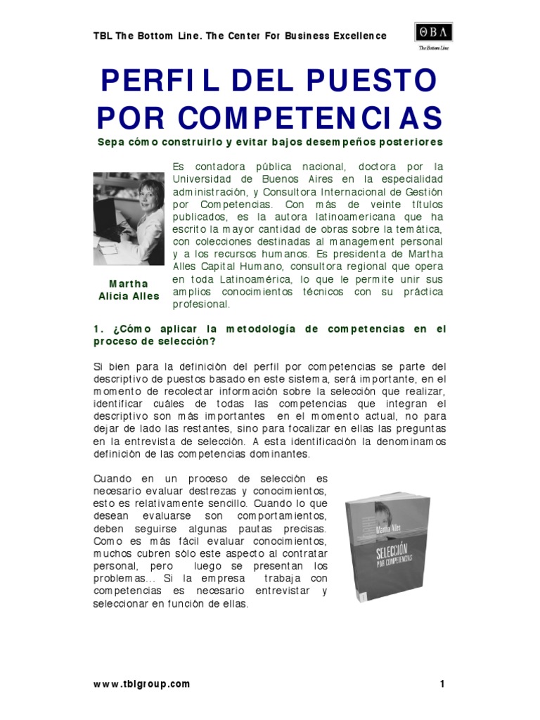 Cómo Definir un Perfil por Competencias | PDF | Crecimiento personal y ...