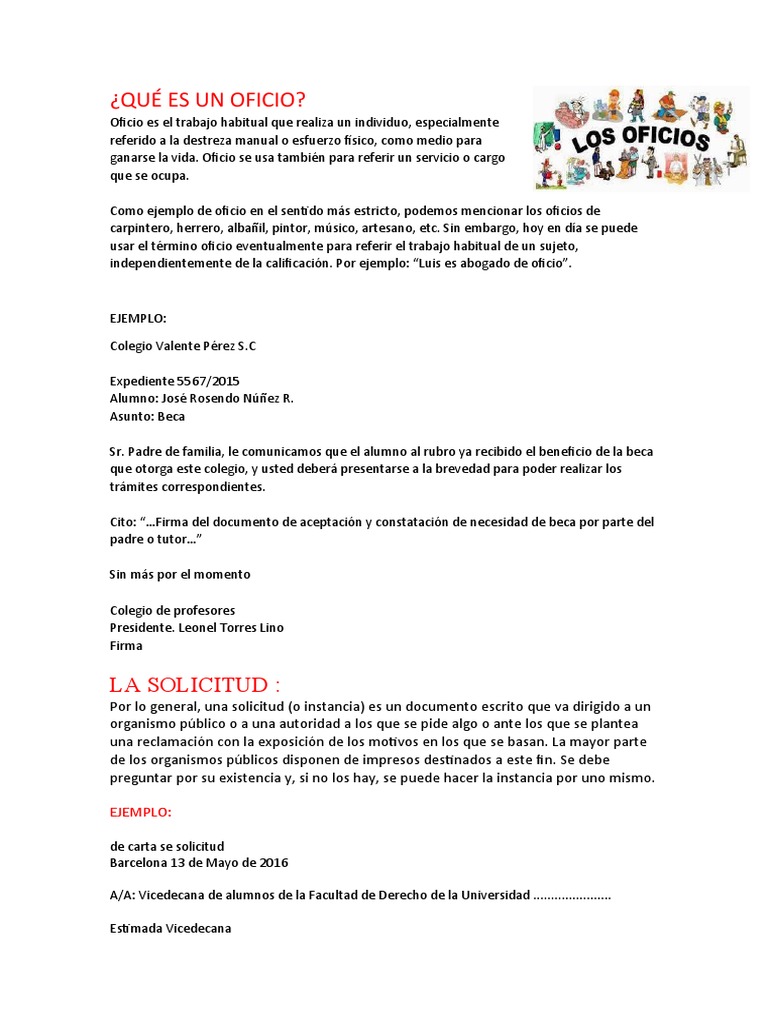 Qué Es Un Oficio | PDF