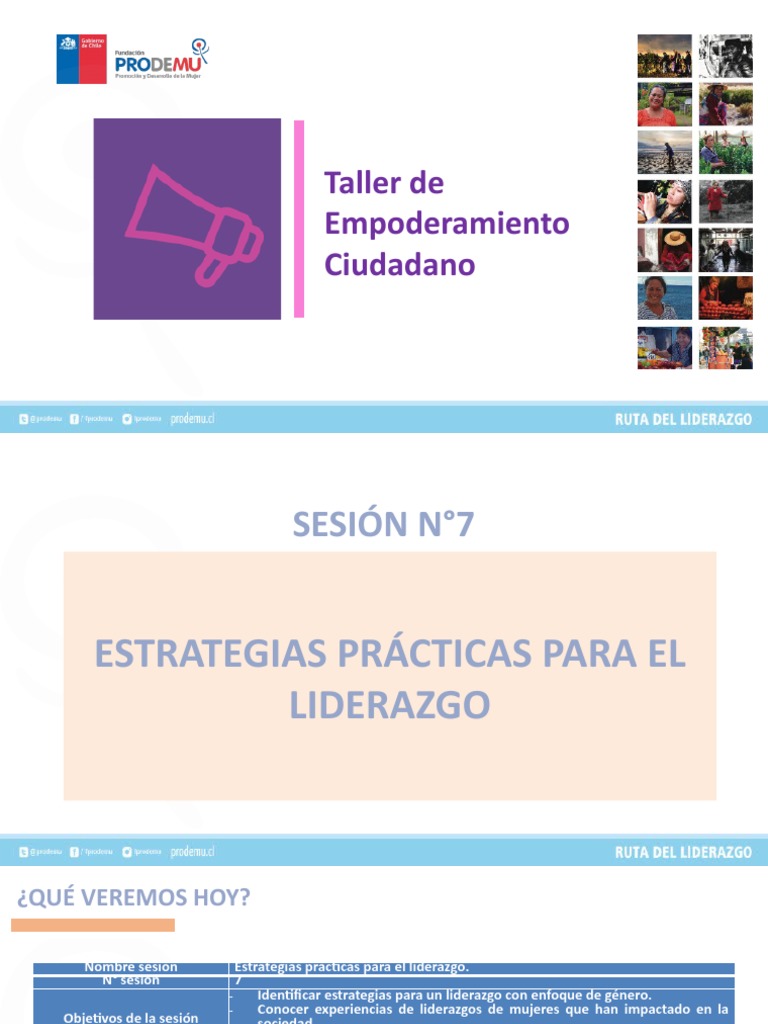 SESIÓN N°7 - Estrategias Prácticas para El Liderazgo | PDF | Liderazgo | Empoderamiento