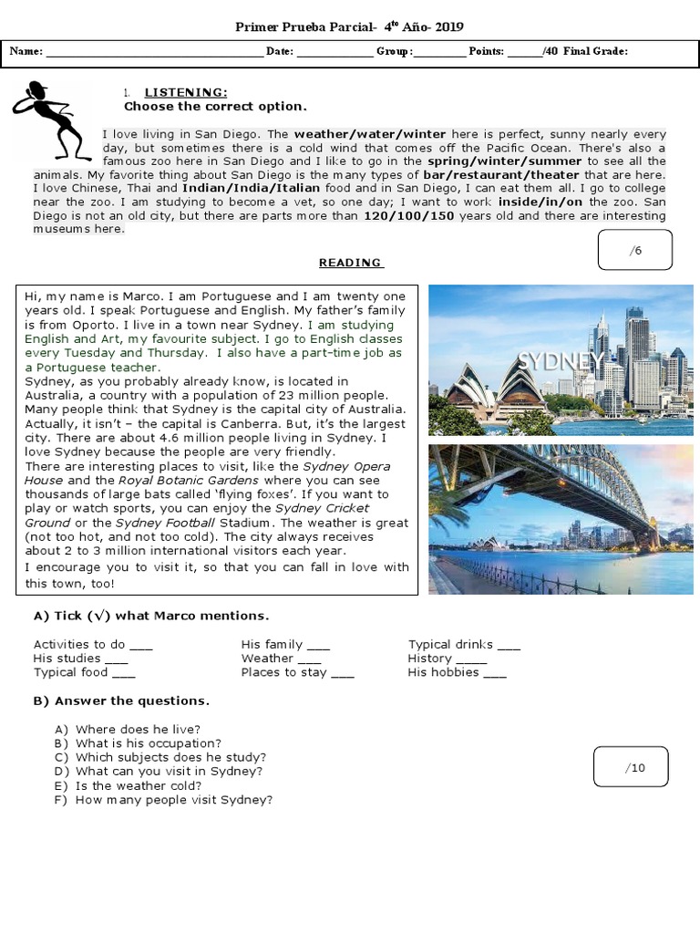 Primer Prueba Parcial Mayo 2019 | PDF | Sydney Primer Prueba Parcial Mayo 2019 | PDF | Sydney