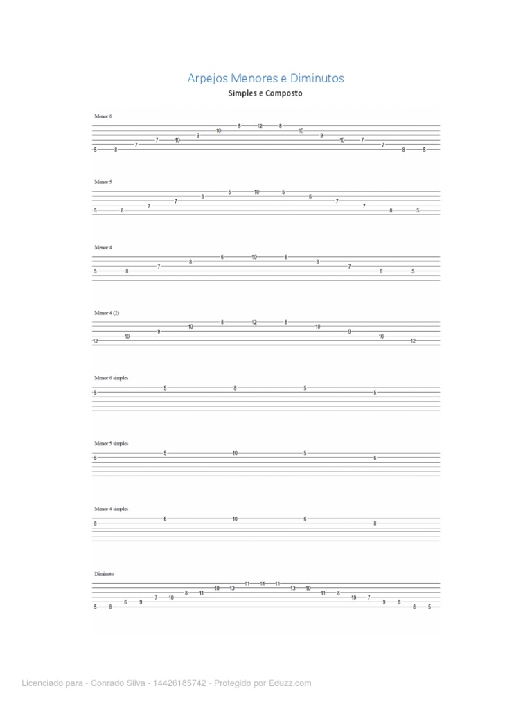Arpejos Menores y Diminutos: Guía Completa | PDF