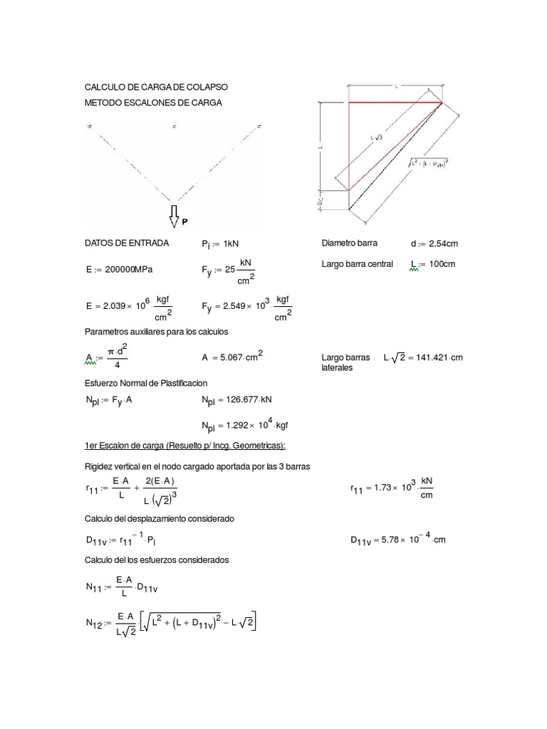 Mathcad - Ej 01 | PDF | Análisis estructural