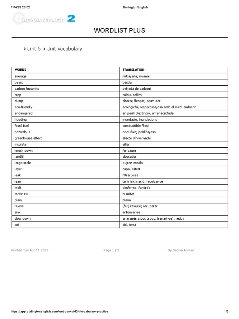 Burlington English | PDF