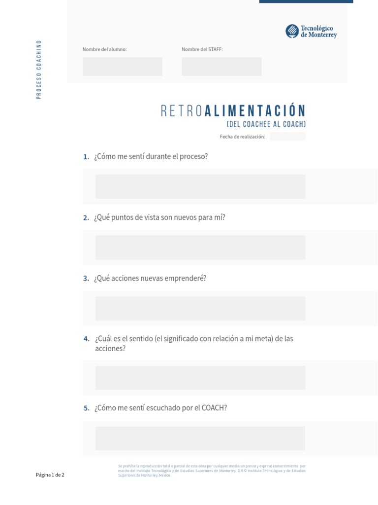 Formato Retroalimentacion | PDF