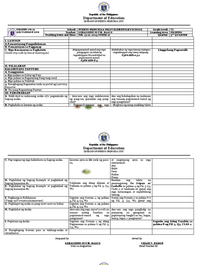 Department Of Education Isulat Ang Code NG Bawat Kasanayan PDF