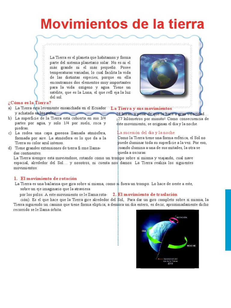 Movimientos-de-la-Tierra 4to | PDF | Tierra | Dom