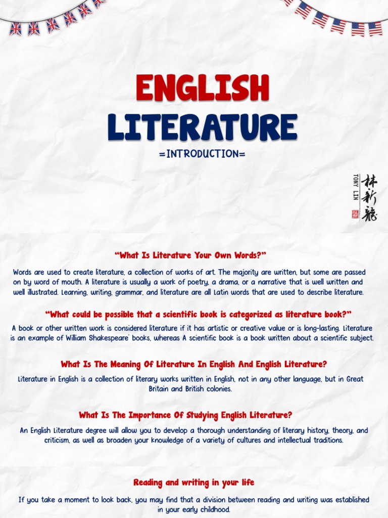Introduction to English Literature | PDF | Social Science | Classics