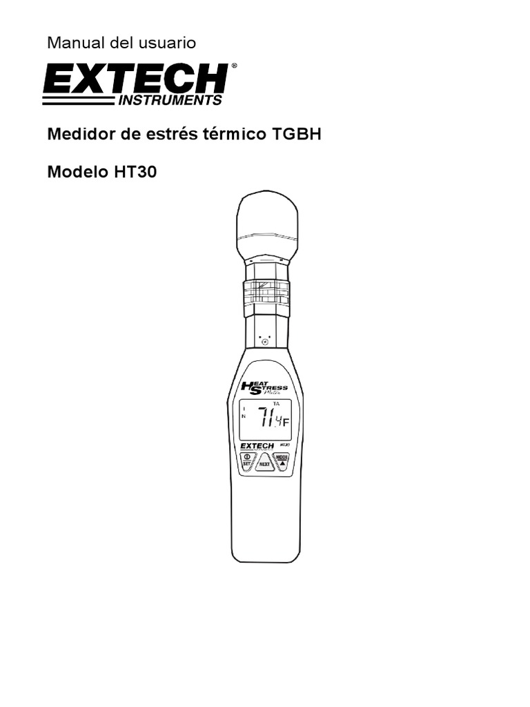 Manual Extech-HT30-MN-ES-389KB | PDF | Temperatura | Calor