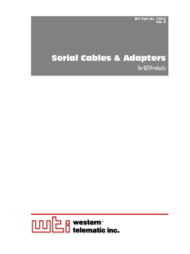 Serial Cables & Adapters | PDF | Computer Hardware | Telecommunications ...