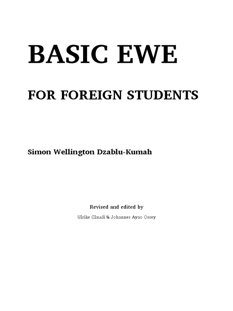 Basic Ewe Language for Beginners | PDF | Verb | Adjective