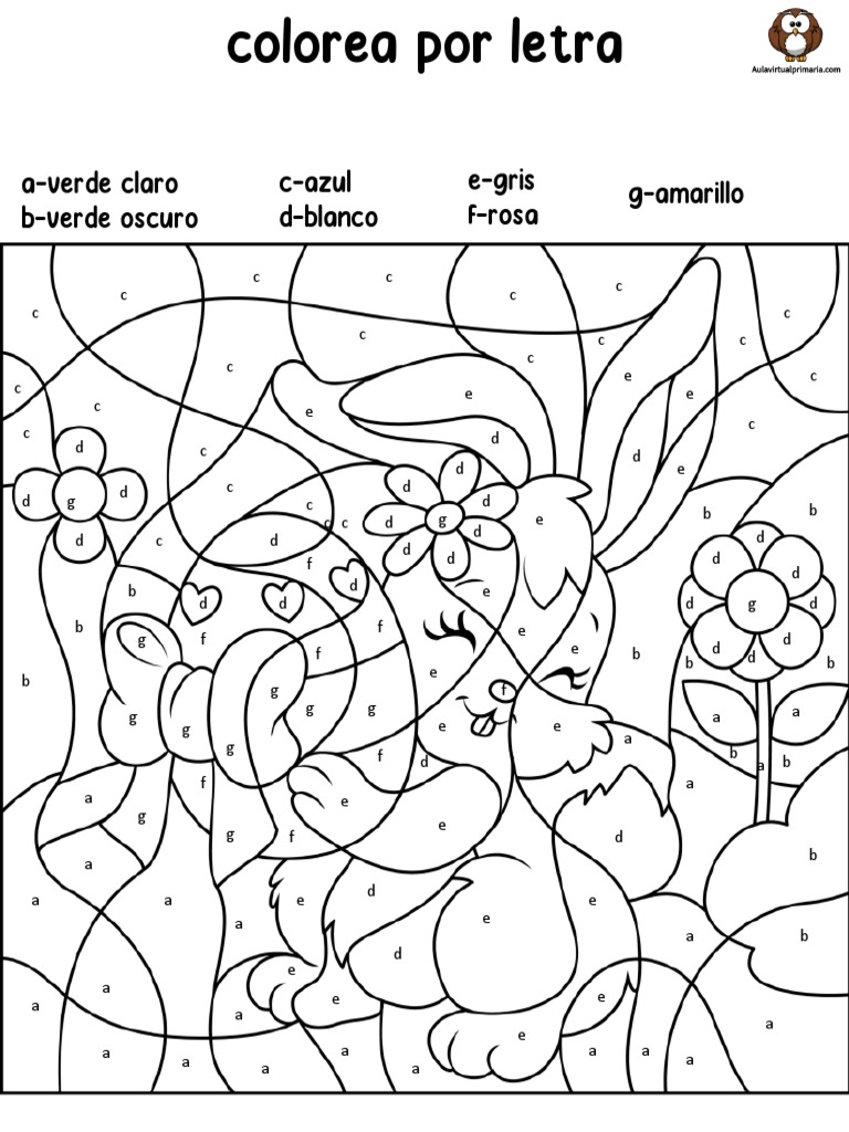 Actividades de colorear por letras | PDF