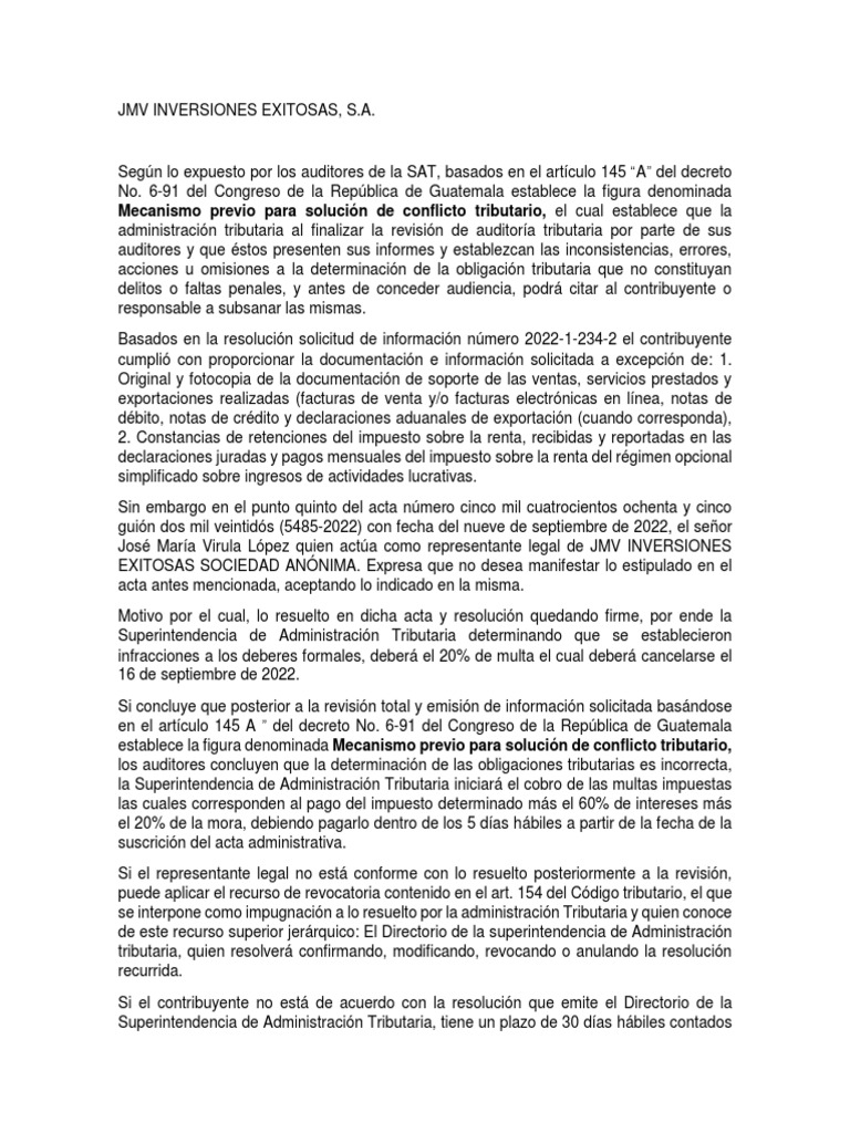 JMV Inversiones Exitosas | PDF | Guatemala | Impuesto sobre la renta