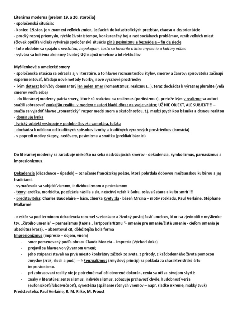 Literárna Moderna | PDF