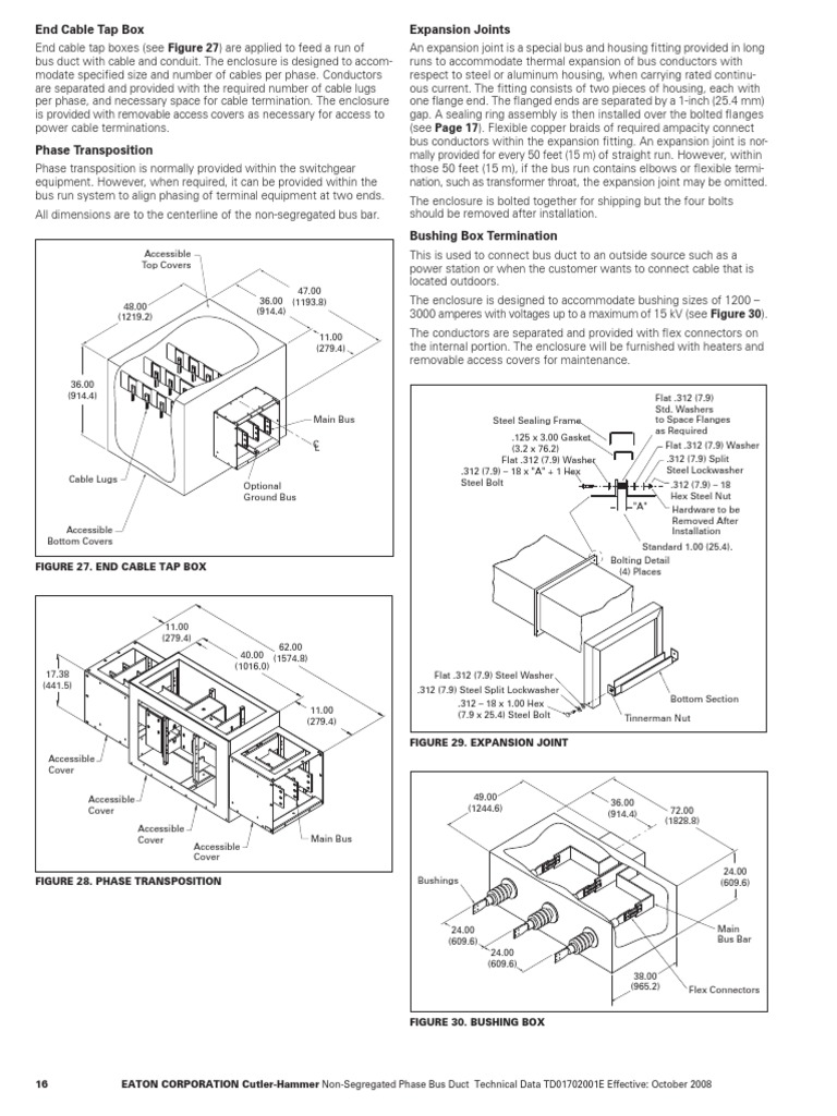 Non-Segregated Phase Bus Duct - Transposition | PDF | Washer (Hardware ...