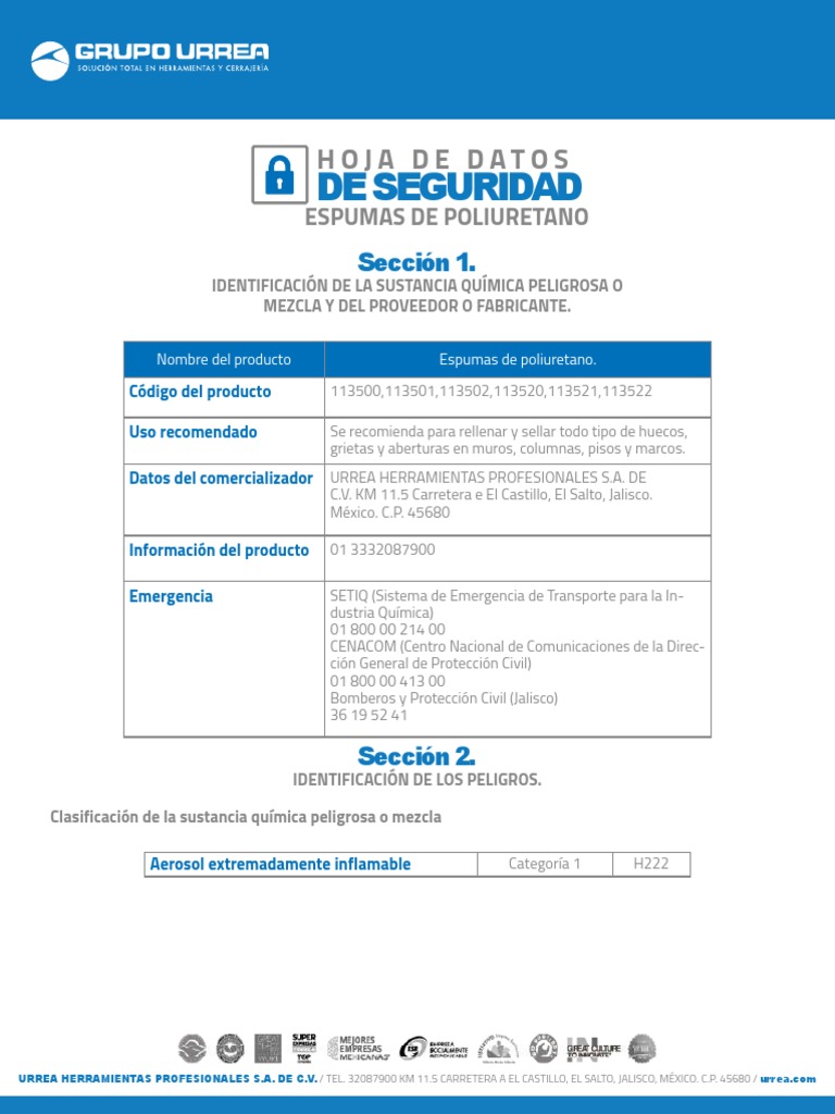 Espuma de Poliuretano | PDF | Química | Ciencias fisicas