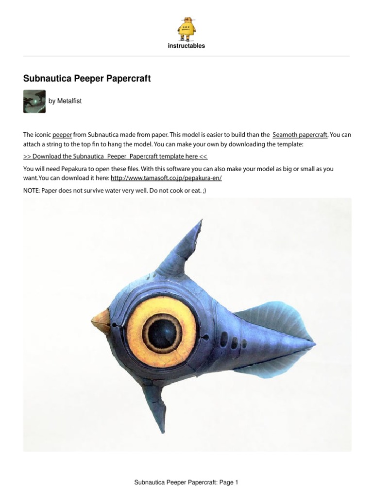 Subnautica Peeper | PDF