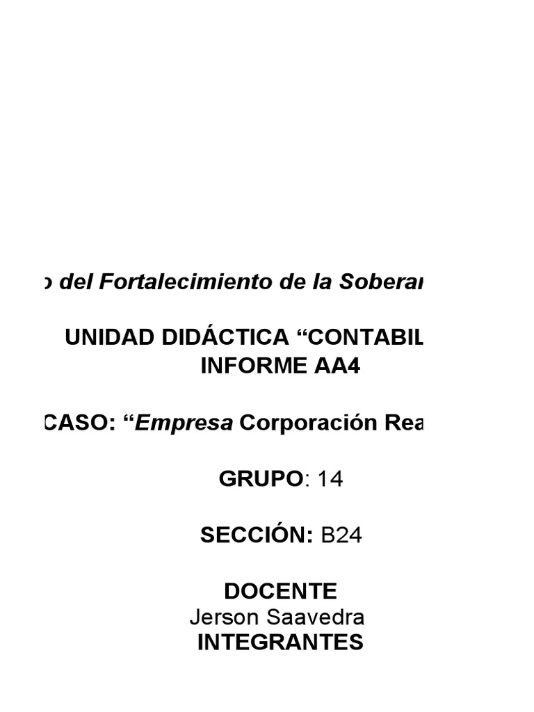 AA4 Contabilidad | PDF | Estado de resultados | Contabilidad