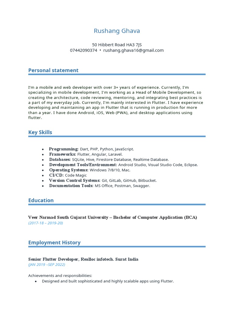 Graduate CV Template | PDF | Application Software | Software Engineering