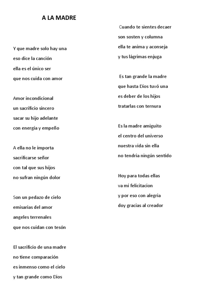 A La Madre | PDF