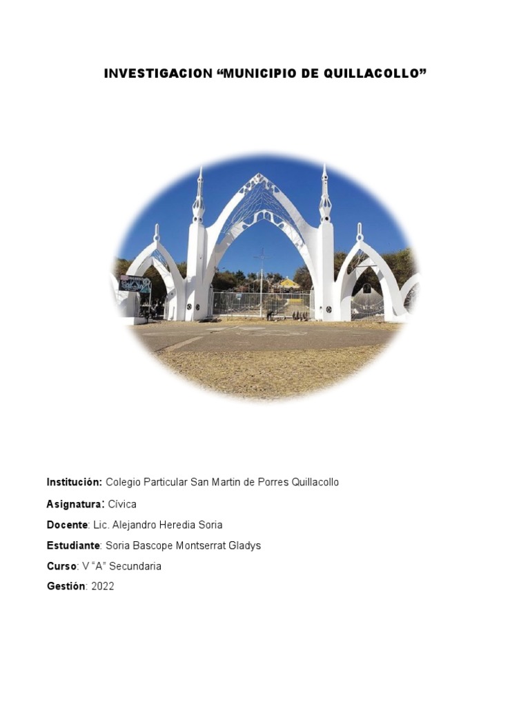 Fundacion de Quillacollo | PDF | Viajes y turismo