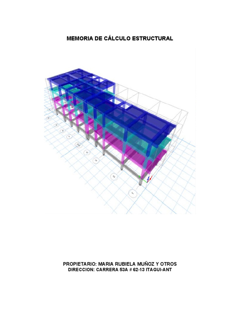 Memoria de Cálculo Estructural en Itagüí | PDF | Fundación (Ingeniería ...