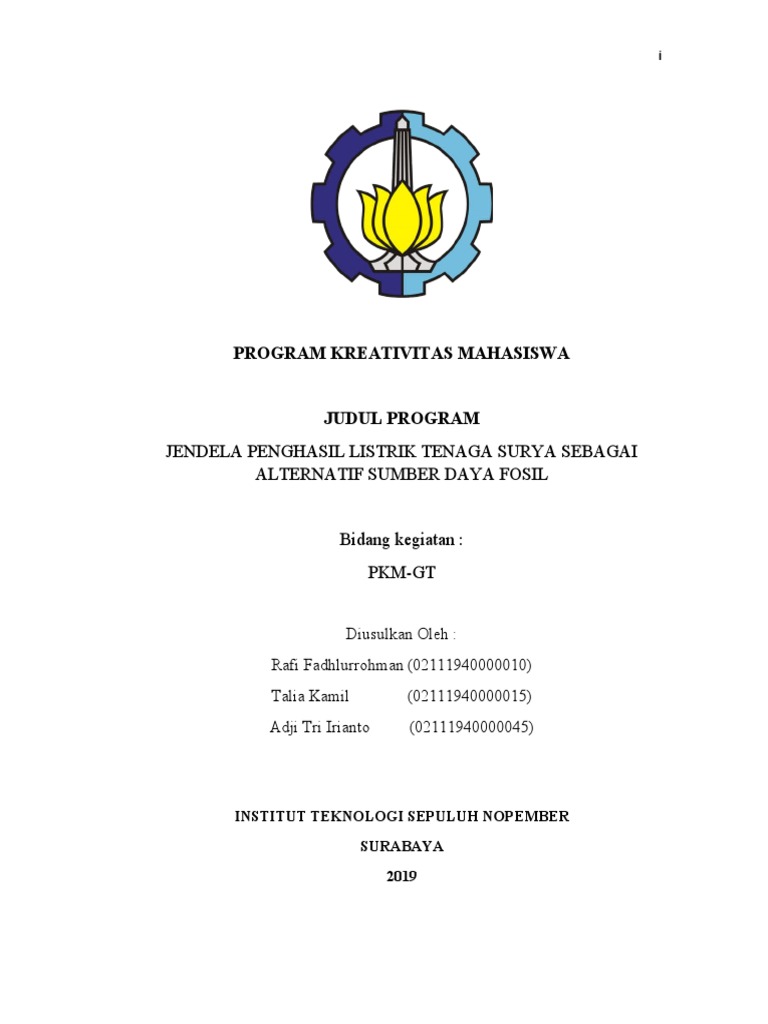 Program Kreativitas Mahasiswa Judul Program | PDF | Griya & Taman ...
